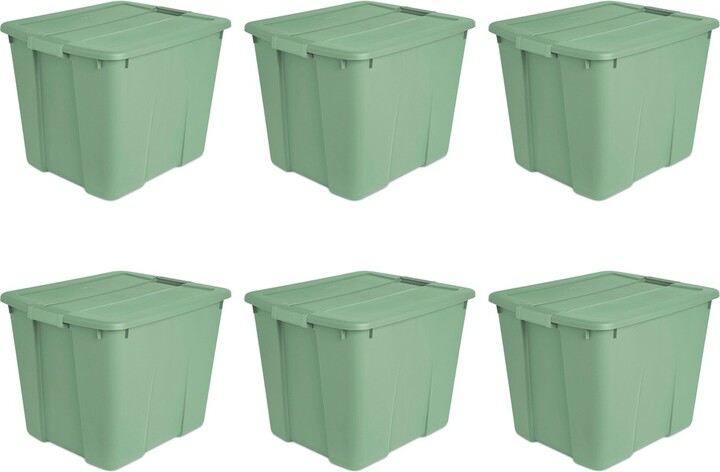 Sterilite 20 Gallon Stackable Plastic Storage Tote Container Bin with ...