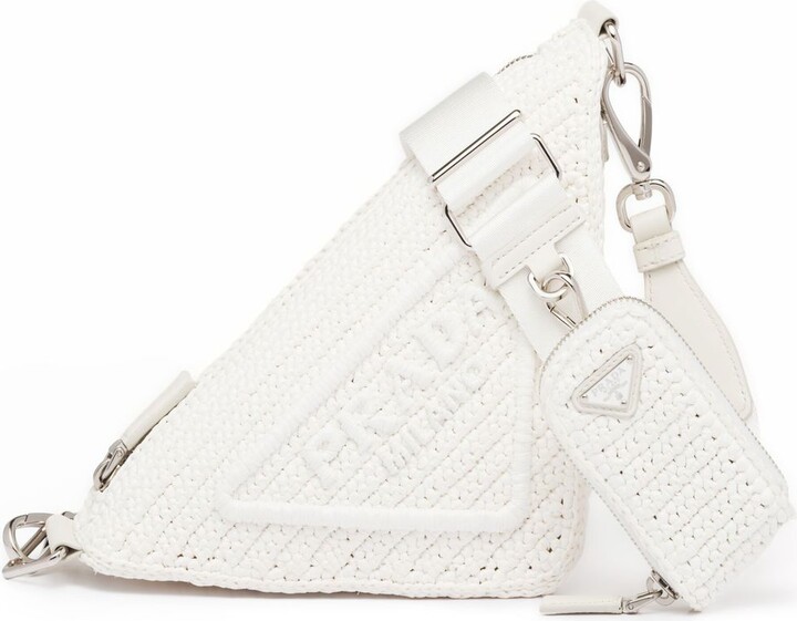 Prada raffia Triangle shoulder bag - ShopStyle