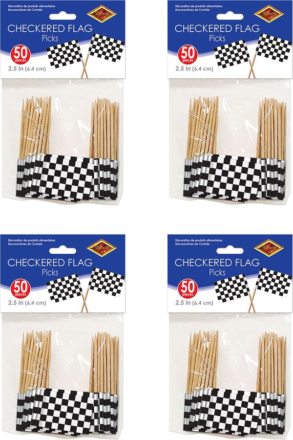 Beistle Checkered Flag Picks 200 Piece, Black/White - ShopStyle ...