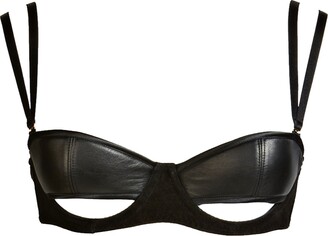 Something Wicked Ava Leather Peep Balcony Bra - ShopStyle