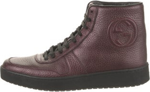 Gucci Interlocking G Logo Leather Sneakers - ShopStyle