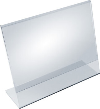 Azar Displays Angled L-Shaped Sign Holder Frame with Slant Back Design ...