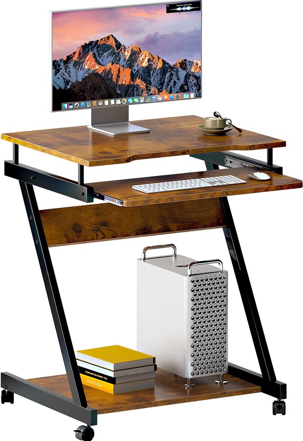 DlandHome Laptop Desk with Keyboard Tray Computer Desk 23.6inches ...