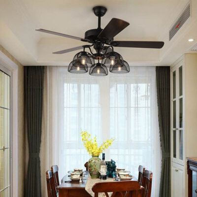 Williston Forge Bloomberg 52 Inch Modern Industrial Ceiling Fan with ...
