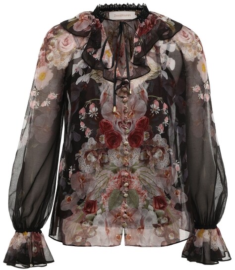 Zimmermann Dancer Tie Neck Blouse - ShopStyle Tops