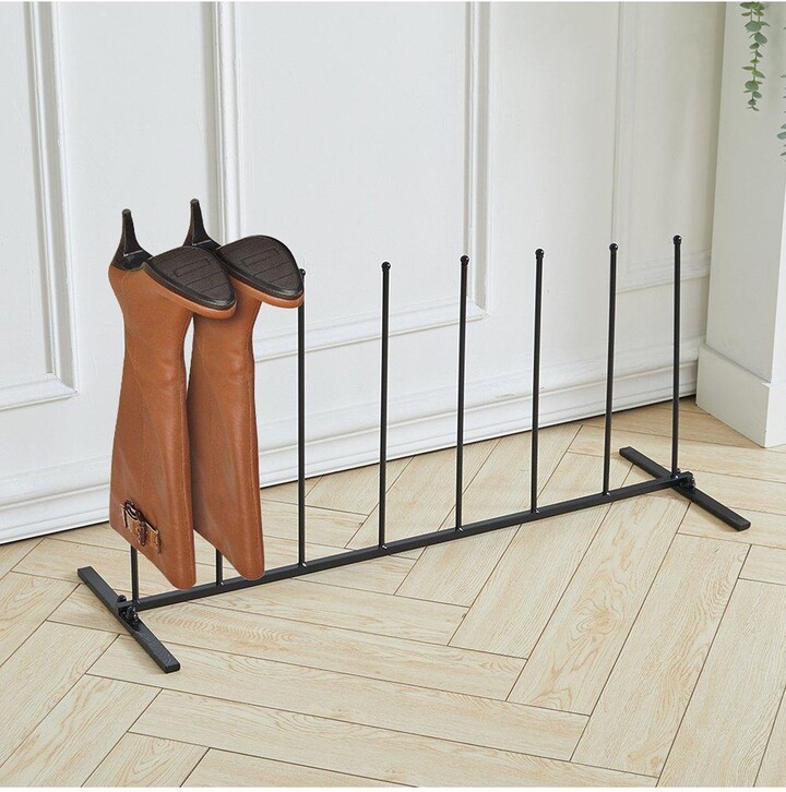 Living and Home Stand-alone Metal Boot Storage Rack, Hold 4 Pairs of ...