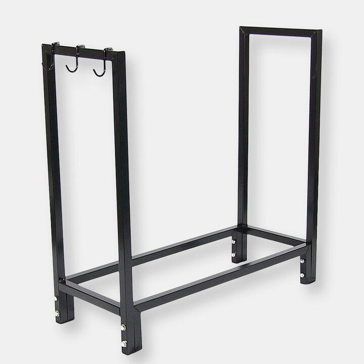 Sunnydaze Decor 30" Firewood Rack Log Holder Storage Stacker Steel ...