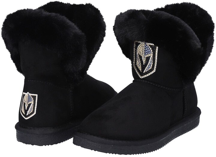 Women's Cuce Black Vegas Golden Knights Faux Fur Boots - ShopStyle