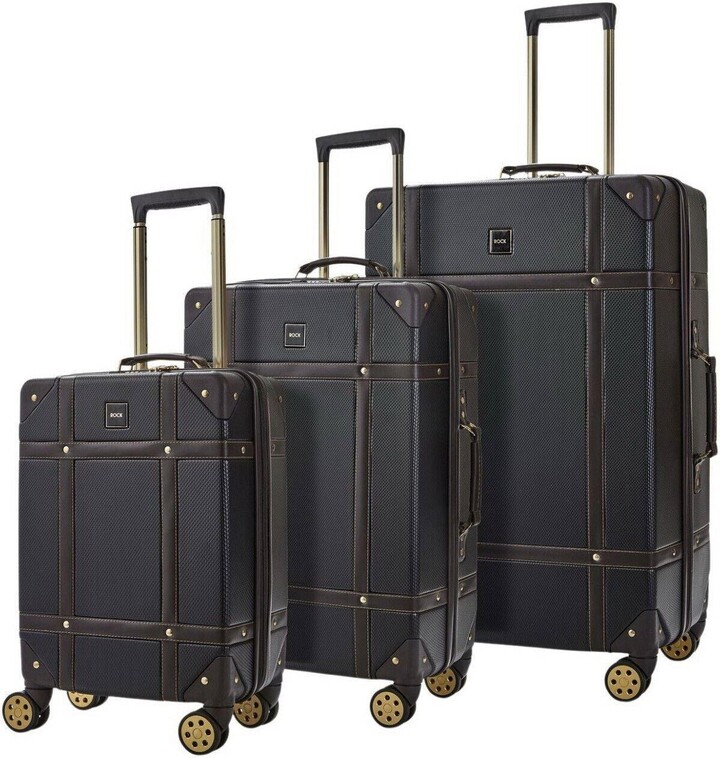 Infinity Leather Hard Shell Trunk Luggage Suitcase - ShopStyle