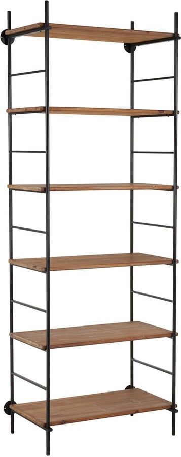 Peyton Lane Rectangular 6-Level Shelving Unit With Metal Ladder Frames ...