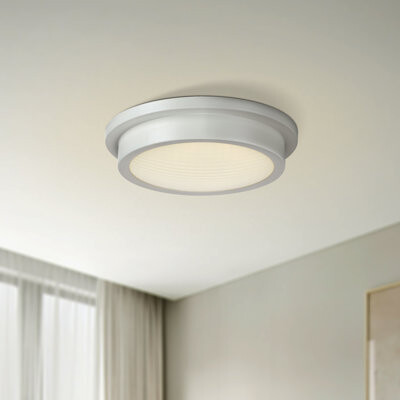 Lightnia Atlas 14" Flat round LED Flush Mount ceiling light dimmable ...