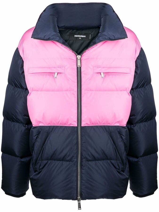 DSQUARED2 Contrast-Panel Puffer Coat - ShopStyle