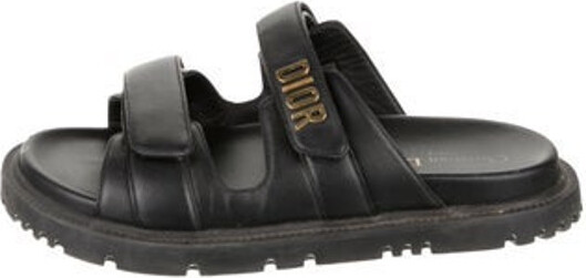 Christian Dior Leather Slides - ShopStyle