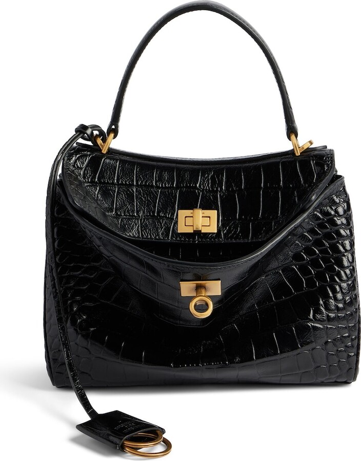 Balenciaga Rodeo Mini Handbag Crocodile Embossed - ShopStyle Satchels ...