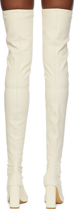 Bottega Veneta Zebra-Print Fur Over-The-Knee Boots - ShopStyle