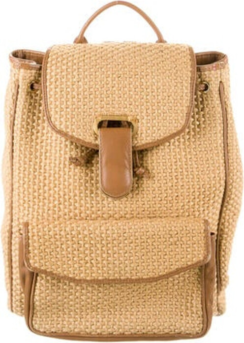 Bottega Veneta Vintage Raffia Backpack - ShopStyle