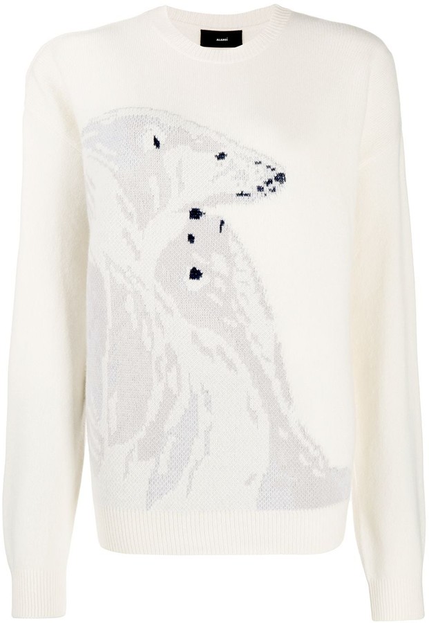 Alanui Polar Bear Intarsia Jumper - ShopStyle Sweaters
