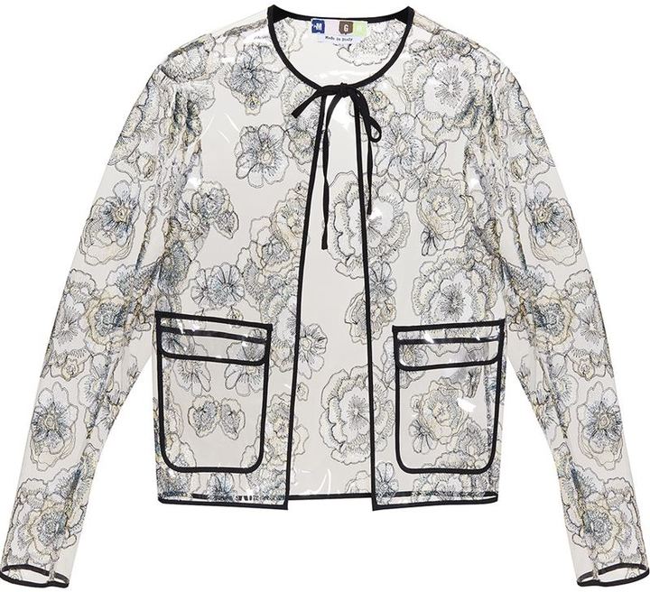 MSGM embroidered PVC rain jacket - ShopStyle Outerwear