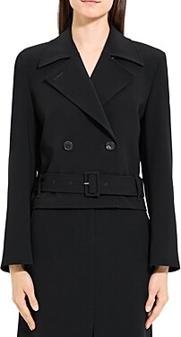 Theory Cropped Trench Jacket - ShopStyle Coats