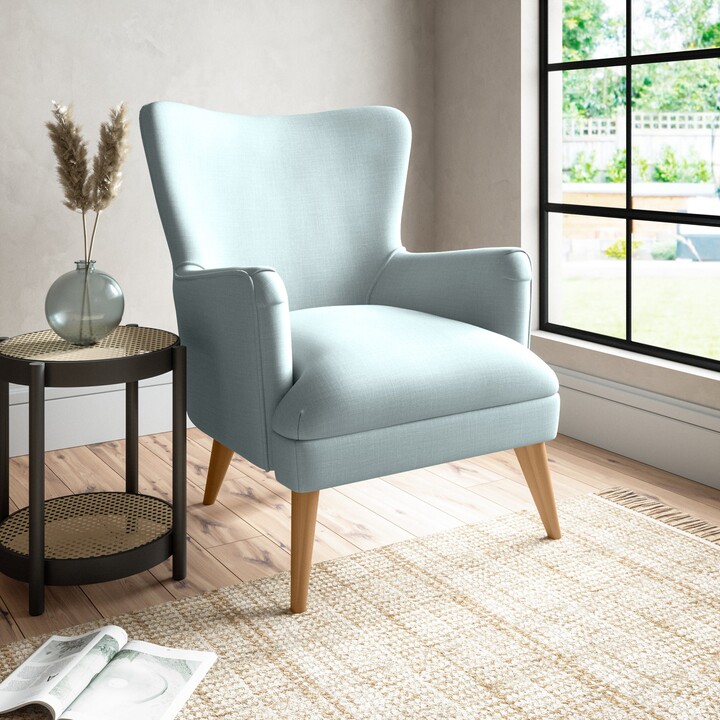 The Edited Life Marlow Wing Chair Light Blue - ShopStyle Armchairs ...
