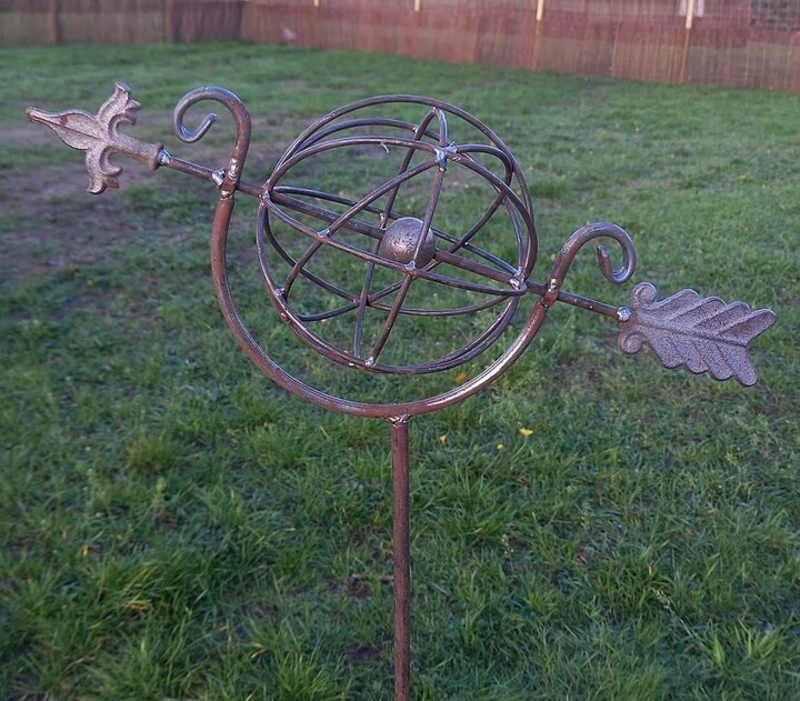 Inspirational Gifting Armillary Globe Border Stake Garden Decoration ...