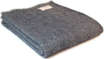 Tweedmill Fishbone Pure New Wool Throw with Blanket Stitch Edge - ShopStyle