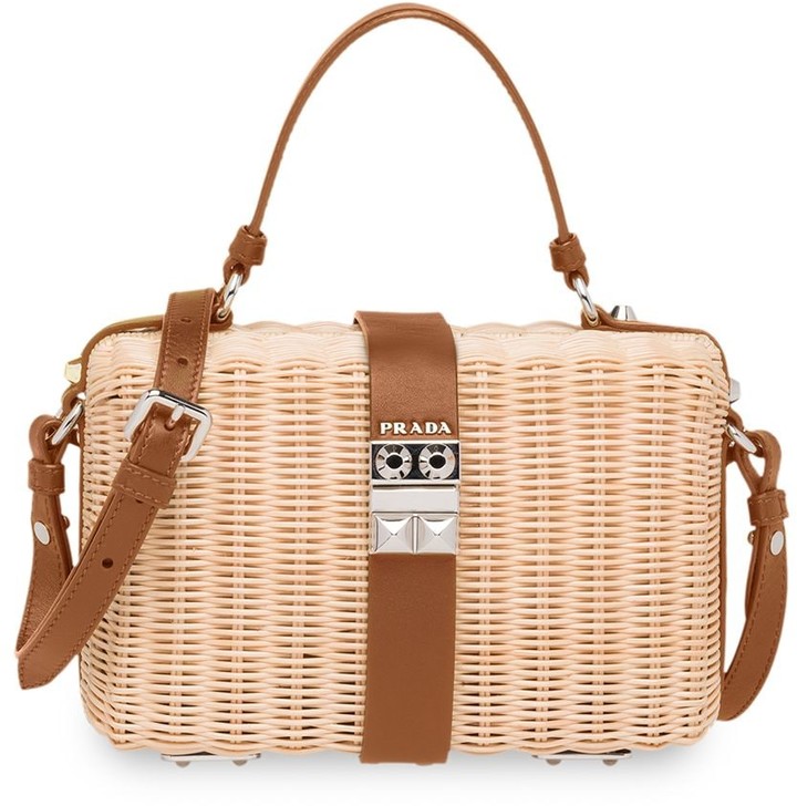 Prada Wicker Shoulder Bag - ShopStyle