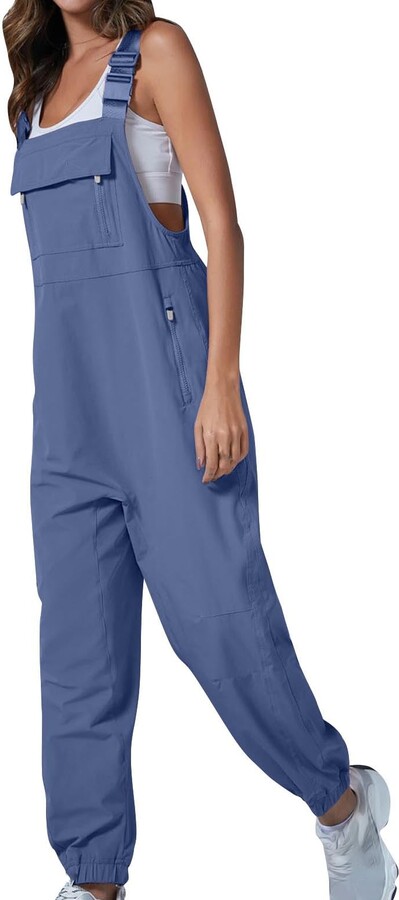 Generic X-957 Royal Blue Wild Cargo Coveralls for Women Summer Fall ...