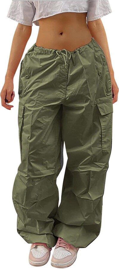 Generic Zzzz-Green Baggy Y2k Women's Boyfriend Jeans - Low Waist ...