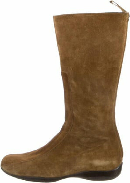 Prada Suede Riding Boots - ShopStyle