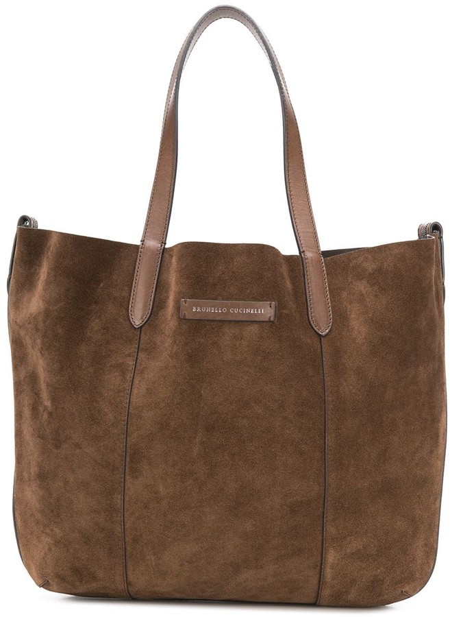 Brunello Cucinelli Logo Patch Tote Bag - ShopStyle