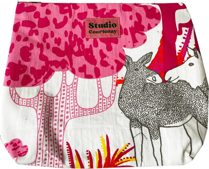 Studio Courtenay - Donkeys In Love Vintage Fabric Makeup Bag - ShopStyle