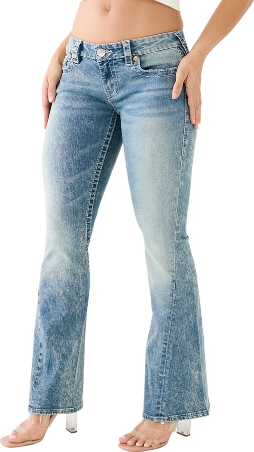 True Religion Medium Wash Low-Rise Joey Big T Vintage Flare Jean - ShopStyle