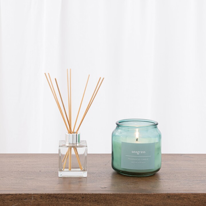 Dunelm Seagrass Diffuser and Candle Set Green - ShopStyle