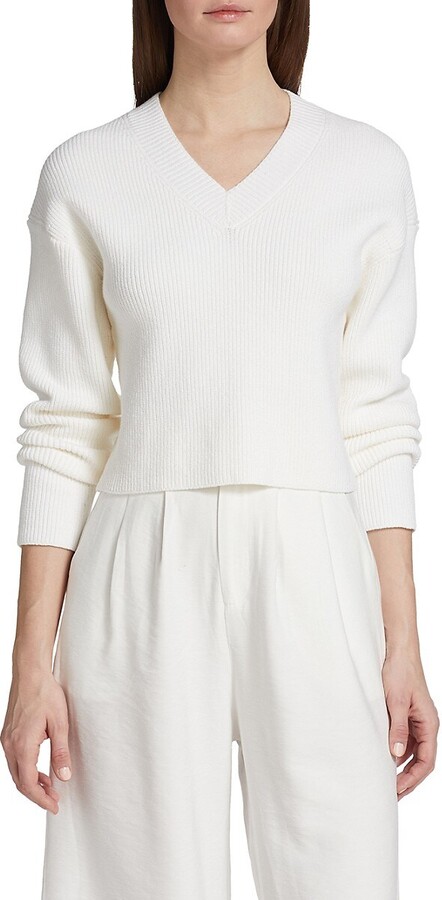 Vince Drop-Shoulder V-Neck Sweater - ShopStyle