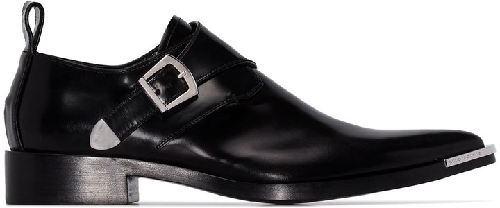 Paco Rabanne Western pointed-toe loafers - ShopStyle Flats