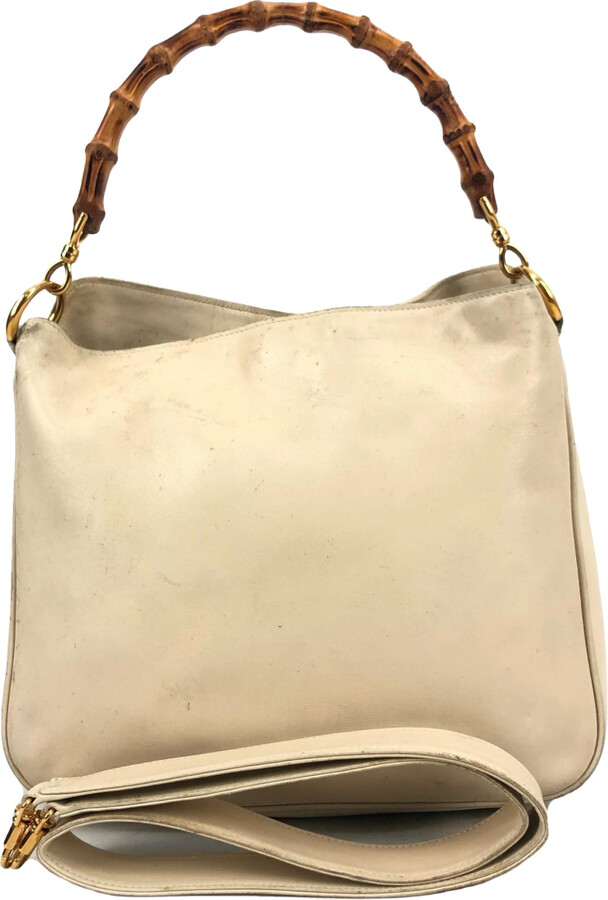 Gucci Bamboo leather handbag - ShopStyle Shoulder Bags