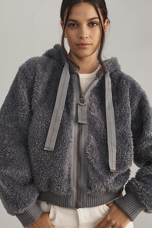 Pilcro Fuzzy Hooded Jacket - ShopStyle