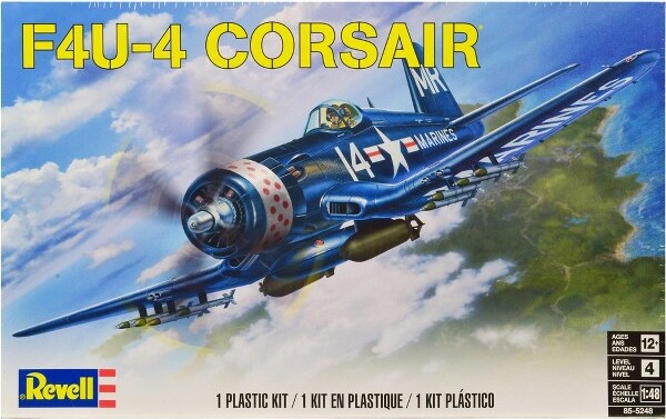 Level 4 Model Kit Vought F4U-4 Corsair Fighter Aircraft 1/48 Scale ...