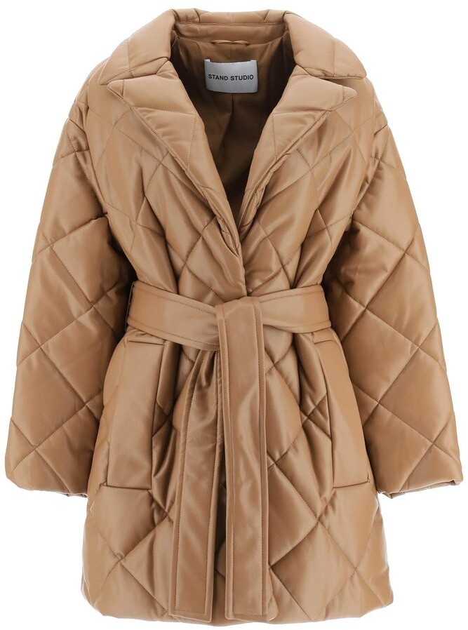 Stand Studio Maxim Quilted Faux Leather Jacket - ShopStyle