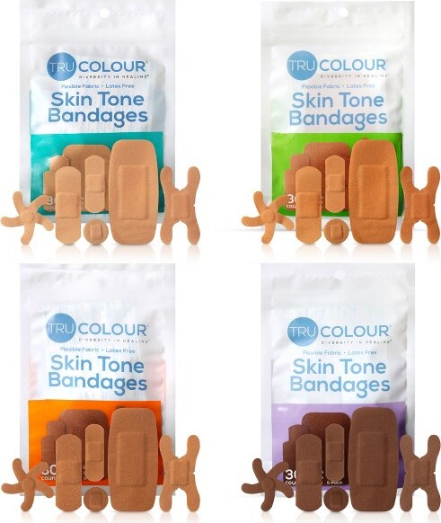 Tru-Colour Bandages Tru-Colour Skin Tone Fabric Adhesive Bandage ...