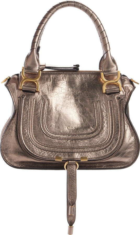 Chloé Small Marcie Metallic Leather Satchel - ShopStyle