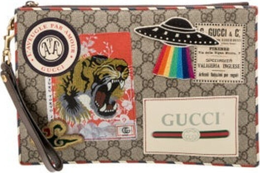 Gucci GG Supreme Courrier Clutch - ShopStyle
