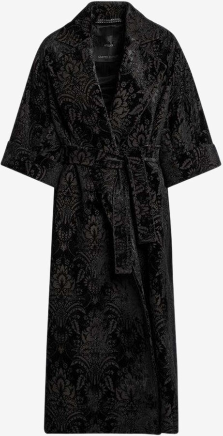 Max Mara Damask Velvet Coat - ShopStyle