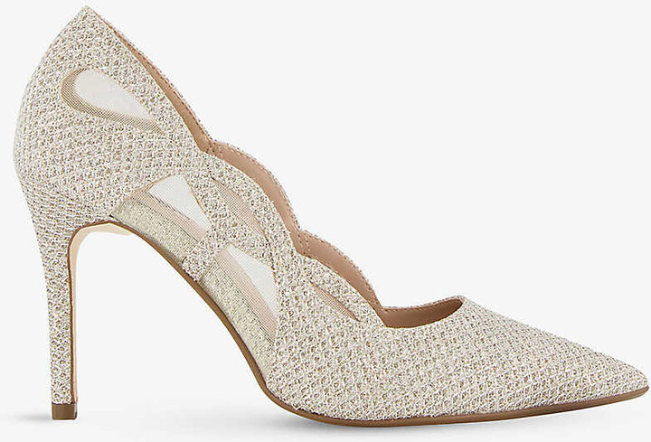 Dune Bristal cut-out mesh-woven court heels - ShopStyle Pumps