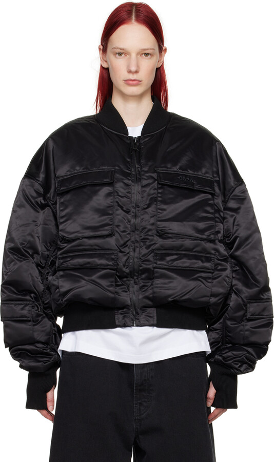 032c Black Utility Bomber Jacket - ShopStyle