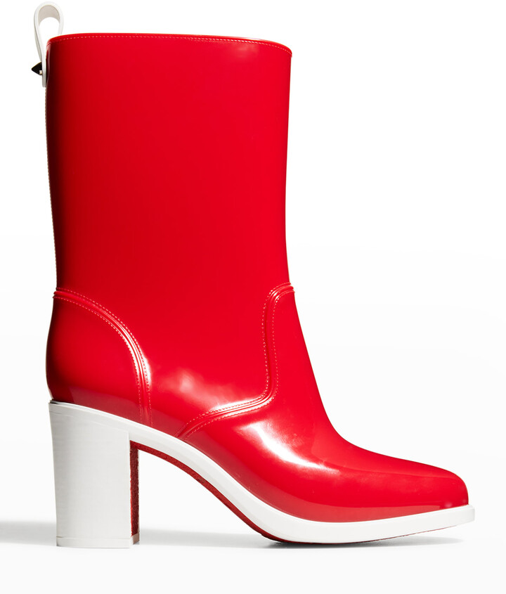 Christian Louboutin Loubirain Block-Heel Red Sole Boots - ShopStyle