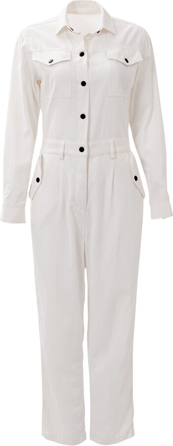 Yvette LIBBY N'guyen Paris Women - Linen Jumpsuit - Coconut Milk/ White ...