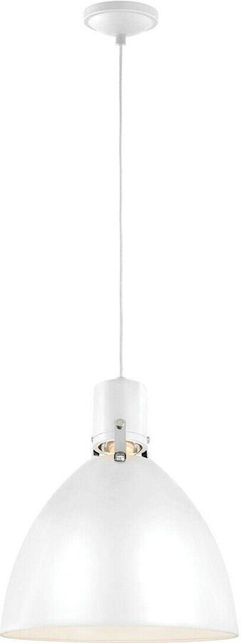 Loops 1 Bulb Ceiling Pendant Light Fitting Flat White/Chrome LED 8W ...