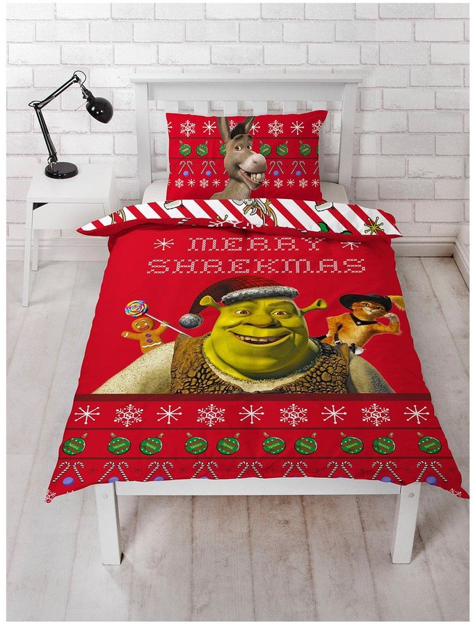Shrek Merry Shrekmas Single Duvet Cover Set - ShopStyle Kids Bed Linens